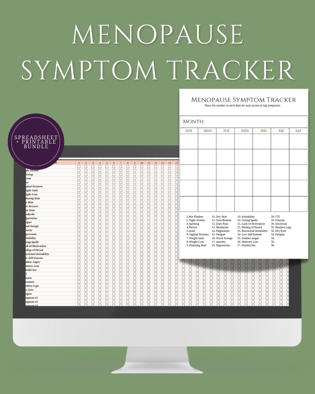 Menopause Symptom Tracker - Fruitful Womb Doula Services